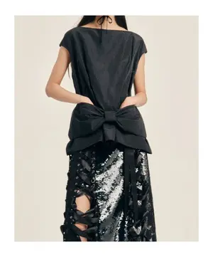 Simone Rocha Bow-detail Peplum Top