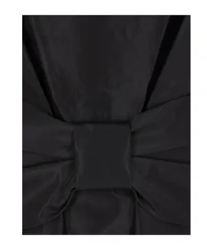 Simone Rocha Bow Detail Peplum Top - Black