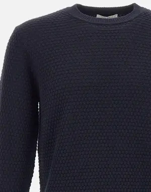 KANGRA Textured Crew Neck Knitted Sweater