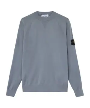 Stone Island Loose-fit Crewneck Jumper With Raglan Sleeves - Ashes