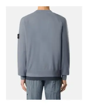 Stone Island Loose-fit Raglan Sleeve Crewneck Jumper - Ashes