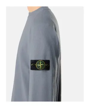 Stone Island Loose-fit Raglan Sleeve Crewneck Jumper - Ashes