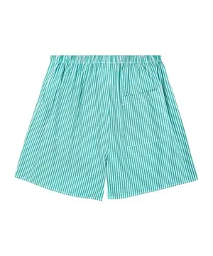 SPORTY  RICH Striped Shorts With Logo Detail