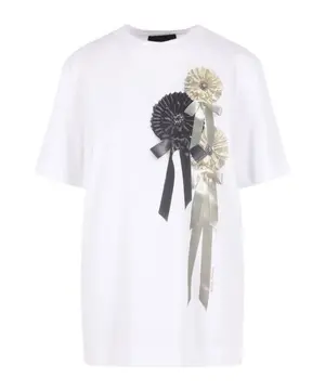 Simone Rocha Ribbon Rosette Print T-shirt
