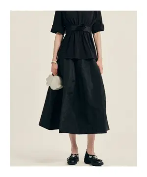Simone Rocha Taffeta Circle Midi Skirt