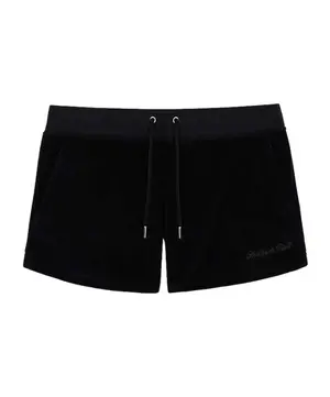 SPORTY  RICH Sporty & Rich Drawstring Shorts With Crystal Logo