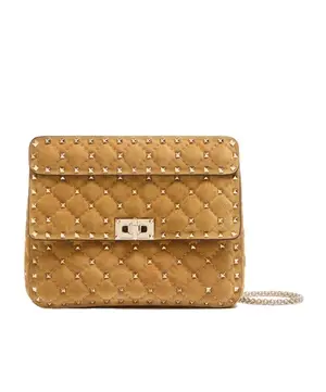 Valentino Garavani Rockstud Spike Medium Suede Bag