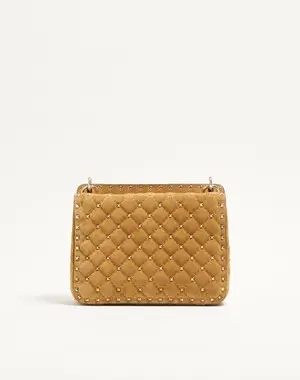 Valentino Garavani Rockstud Spike Medium Suede Bag
