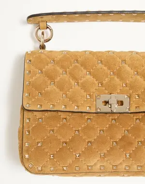 Valentino Garavani Rockstud Spike Medium Suede Bag
