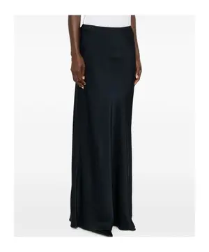 Fabiana Filippi Satin-finish Maxi Skirt - Navy Blue