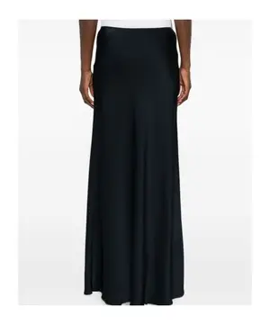 Fabiana Filippi Satin-finish Maxi Skirt - Navy Blue