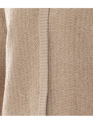 Fabiana Filippi Textured Embellished Cardigan - Nude