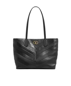 Valentino Garavani Jean Medium Shopping Bag In Nappa With Chevron Motif