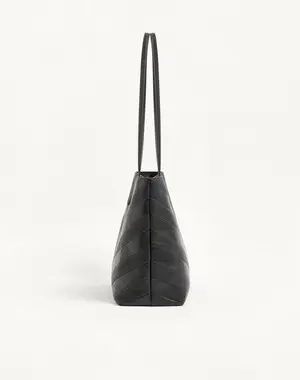 Valentino Garavani Jean Medium Shopping Bag In Nappa With Chevron Motif
