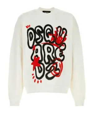Dsquared2 Logo Print Crewneck Sweatshirt - White