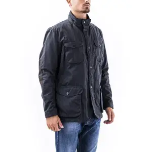 Barbour Navy Blue Lapel Military Jacket
