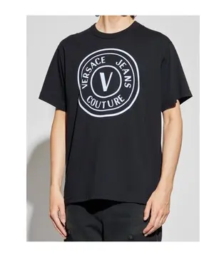 Versace Logo Printed Crewneck T-shirt