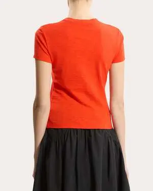 Theory Slub Cotton Tiny Crewneck T-shirt