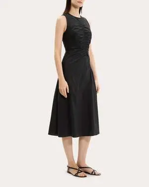 Theory Asymmetric Ruched Tank Dress