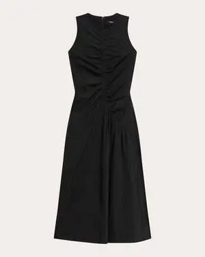 Theory Asymmetric Ruched Tank Dress