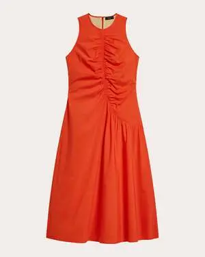 Theory Asymmetric Ruched Tank Dress