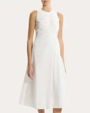 Theory Asymmetric Ruched Tank Dress