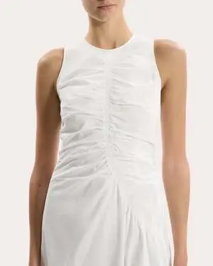 Theory Asymmetric Ruched Tank Dress