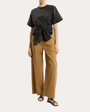 Theory Boxy Tie-front Top