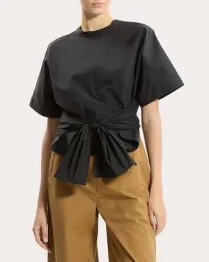 Theory Boxy Tie-front Top