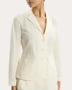 Theory Corded Cotton Shrunken Blazer