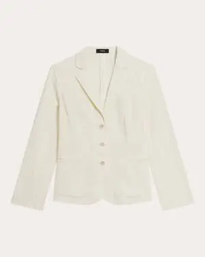 Theory Corded Cotton Shrunken Blazer