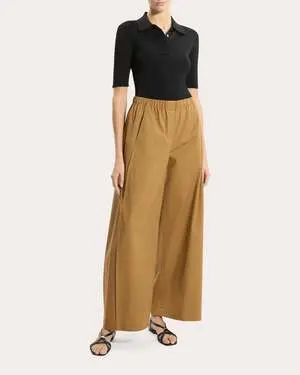 Theory Cotton Curved Parachute Pants