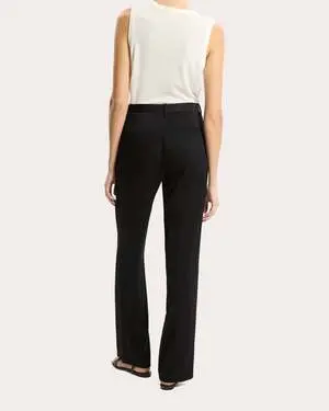 Theory Satin Slim Straight-leg Pants