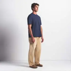 SKIMS Relaxed T Shirt | Blue | | Heavyweight Cotton - Damson