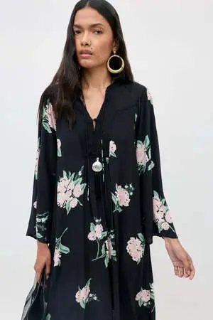Rixo Lucilla Peonies Scatter Regular Dress