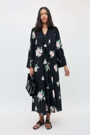Rixo Lucilla Peonies Scatter Regular Dress