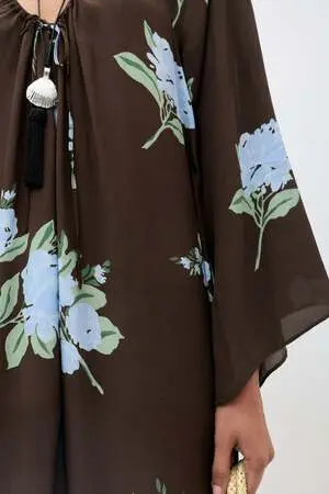 Rixo Lianne Peonies Scatter Dress