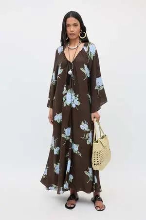 Rixo Lianne Peonies Scatter Dress
