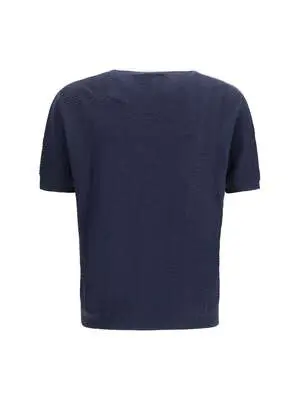 Giorgio Armani Short-sleeved Cotton And Silk Sweater