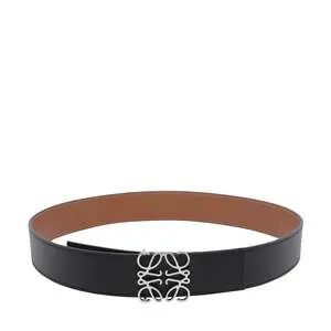 Loewe Anagram Reversible Leather Belt - Black
