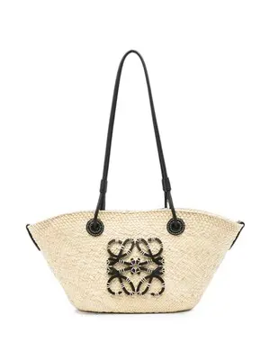 Loewe Anagram Raffia Small Tote - Beige