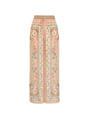 Zimmermann Roselight Silk Trousers - Pink