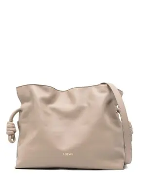 Loewe Medium Fltextrm Leather Clutch - Beige