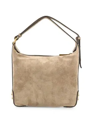 TOD'S Metal Dots Mini Leather Shoulder Bag - Brown