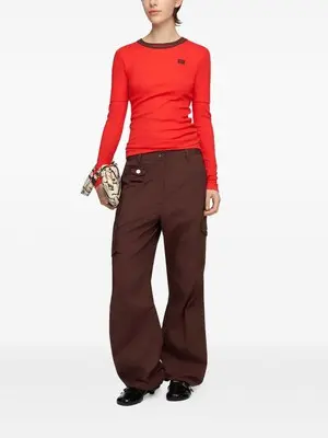 GANNI Organic Cotton Cargo Trousers