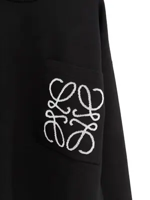 Loewe Anagram Cotton Sweater - Black