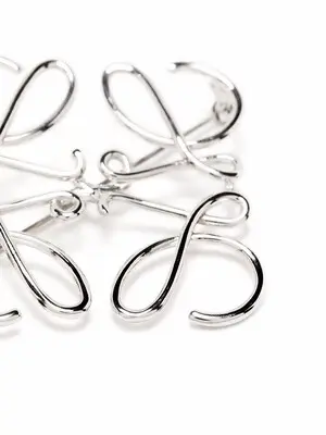 Loewe Anagram Logo Brooch - Silver
