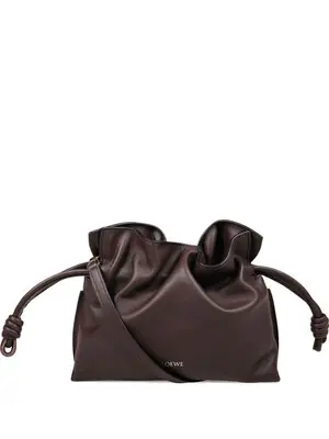 Loewe Flamenco Mini Leather Clutch - Brown