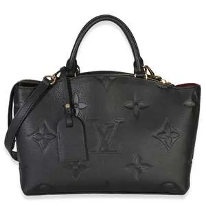 LOUIS VUITTON Monogram Giant Empreinte Petit Palais Shoulder Bag - Black