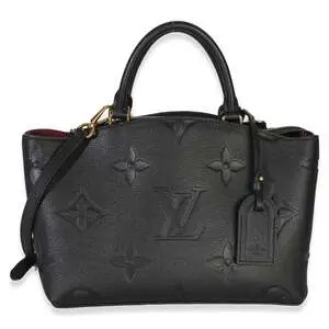LOUIS VUITTON Monogram Giant Empreinte Petit Palais Shoulder Bag - Black